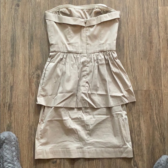 BCBGMaxAzria | Dresses | Bcbg Cocktail Dress Beige | Poshmark